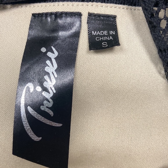 Trixxi | Dresses | Trixxi Black Dress With Nude Bust Area With Lace ...